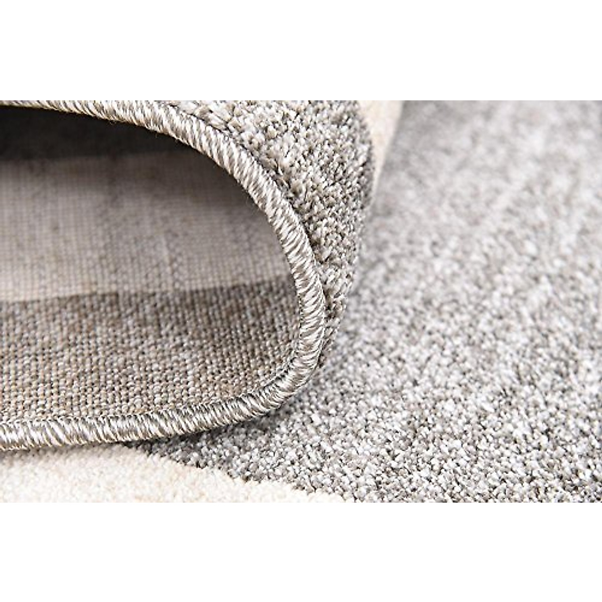 Unique Loom Del Mar Collection Area Rug-Transitional Inspired with Modern Contemporary Design, Rectangular 5' 0" x 8' 0", Gray/Ivory