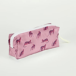 Pencil Pouch Pencil Case Pencil Bag Pen Case Pouch Box Organizer for Teen Girls Boys School Students Men Women Waterproof Zipper Pouch for Office Supplies Makeup, Leopard Print Pink Leopard Decor