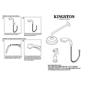 Kingston Brass K206M0 Showerscape Shower Arm, Matte Black 5.75 x 1.93 x 5.75