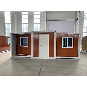 40FT Tiny Home for Adults to Live in, Portable Prefab House Customizable,Foldable Mobile Home with Steel Frame, Prefabricated Expandable Container House Modular Home, Tiny Home, prefab Home