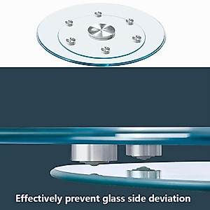 EMENAR 24-40in Heavy Duty Rotating Tray Kitchen Lazy Susan Turntable Rotatable Tempered Glass Serving Plate For Family Dinners Birthday Parties (Size : 70cm/27in)