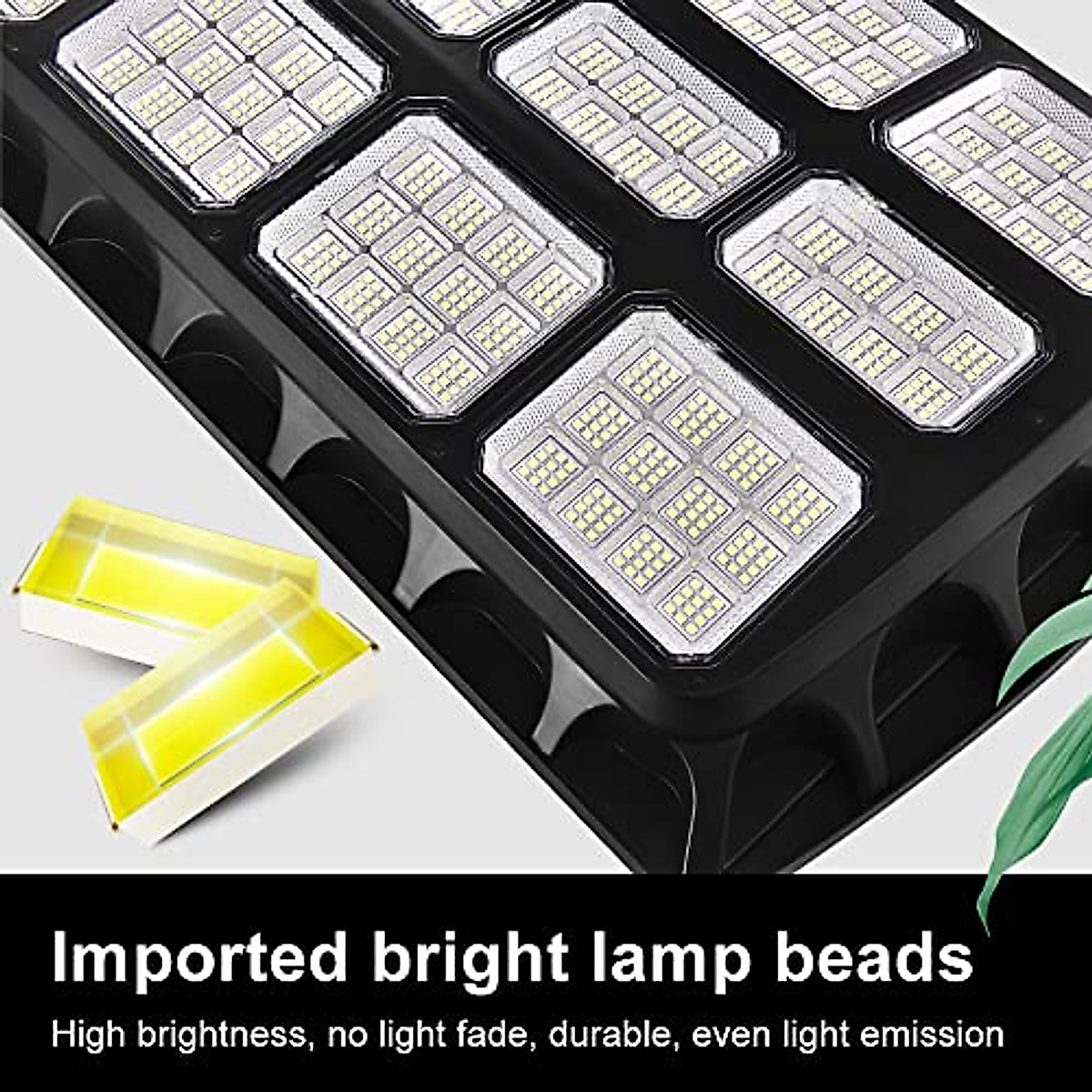 PINSAI LED Solar Street Light Outdoor Waterproof,50000LM Large Spuer Bright Solar Powered Security Flood Lights,Motion Sensor lamp for Yard,Fence,Parking Lot, Patio,Shed, Deck,Path