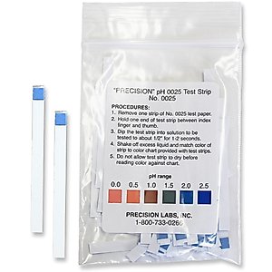 Eisco Labs - pH 0-2.5 Test Strips - Ideal for Strong Acids