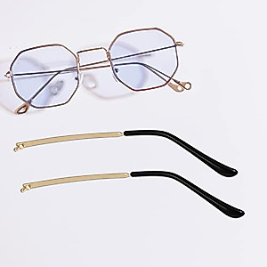 ULTECHNOVO Eyeglass Temple Arms Glasses Repair Kit 1 Pair Metal Glasses Temple Sunglasses Arm Eyewear Frame Temple Replacement Eyeglass Nose Pads Eyeglasses Replacement Arms
