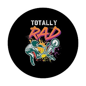 Totally Rad 80s Bmx Bike Vintage Racing Biking Cycling Gift PopSockets Grip and Stand for Phones and Tablets