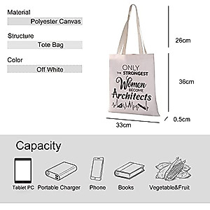 VAMSII Architect Tote Bag Architecture Supplies Bag Women Architect Gifts for Women Architecture Gifts Shoulder Bag (Woman Architect)