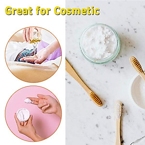 20 Pcs 2oz Plastic Cosmetic Container,Round Clear Pot Jars with White Lids,Empty Cosmetic Jar for Travel Storage,Lotion,Cream,Jewelry,Powder,Eye Shadow,Painting,DIY Crafts