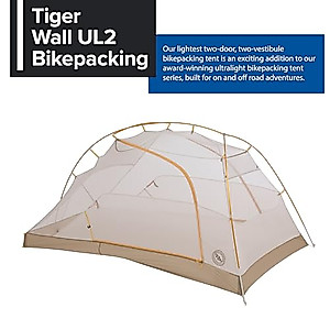 Big Agnes Tiger Wall UL2 Ultralight Bikepacking Tent with UV-Resistant Solution Dyed Fabric