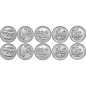 2017 P, D BU National Parks Quarters - 10 coin Set Uncirculated