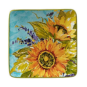 Certified International Sun Garden 6" Canape/Luncheon Plates, Set of 4, Multicolor