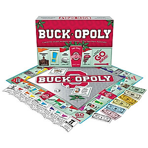 Late For The Sky Ohio State Monopoly , Scarlet, Gray 15.38 x 10.63 x 2.06 inches