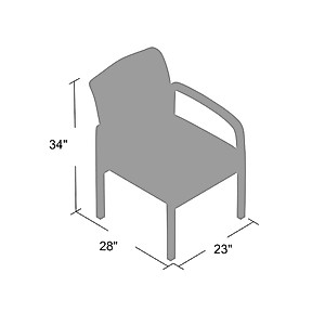 Boss Office Products Chairs Guest Seating, Slate Grey