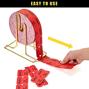 3 Pieces Raffle Ticket Dispenser Brass Ticket Roll Dispenser Raffle Drum for Single Double Roll, Lotteries, Sweepstakes, Charity Auctions, Trade Shows