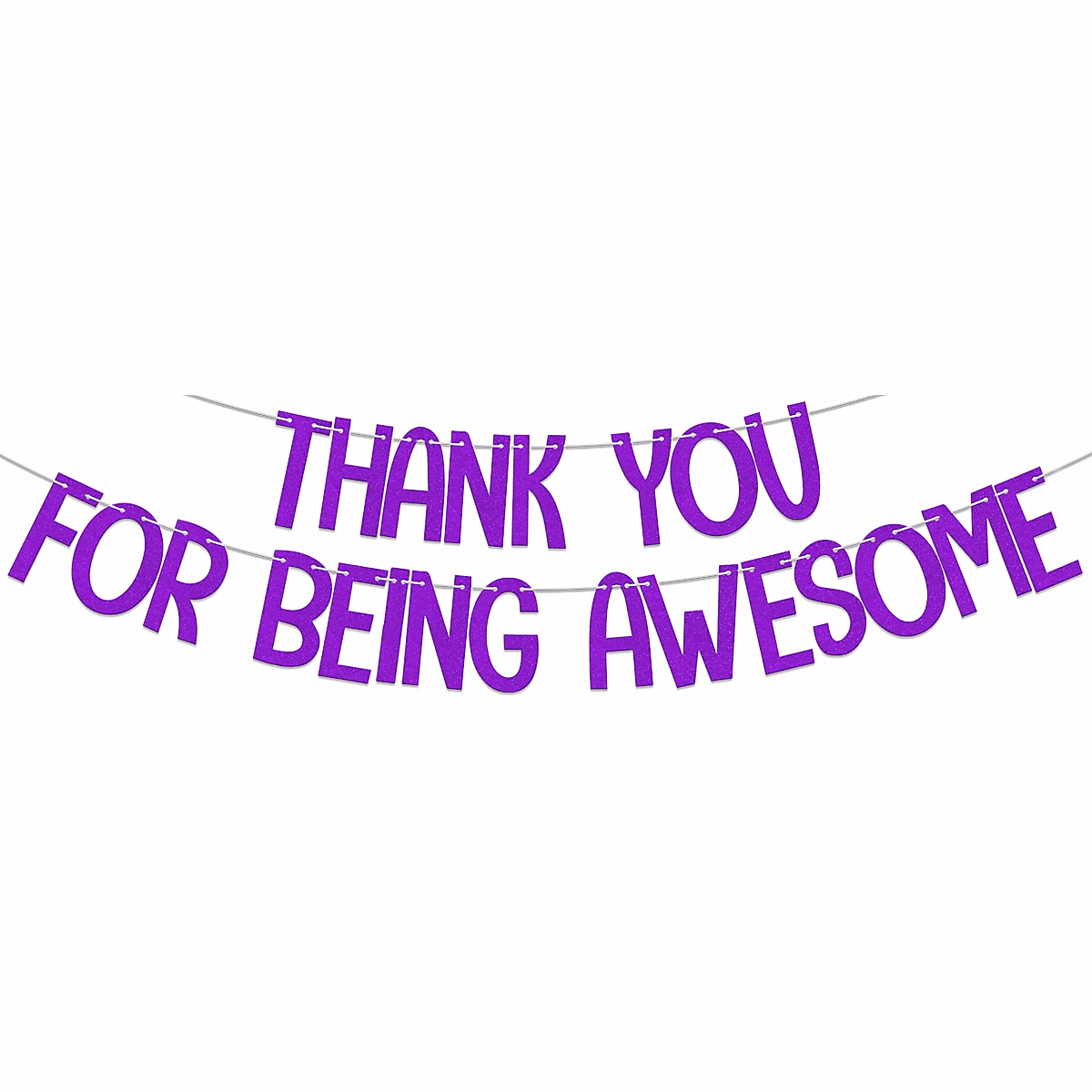 Thank You for Being Awesome Banner, Happy Retirement Decorations, We Will Miss You, Birthday Graduation Farewell Going Away Party Supplies Purple