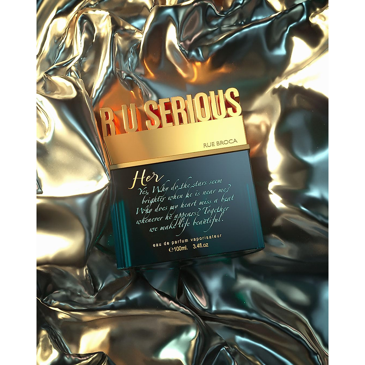 Rue Broca R U Serious Her Eau de Parfum Spray For Women, 3.4 Fl. Oz – Fruity Floral Fragrance with Warm Woody Notes