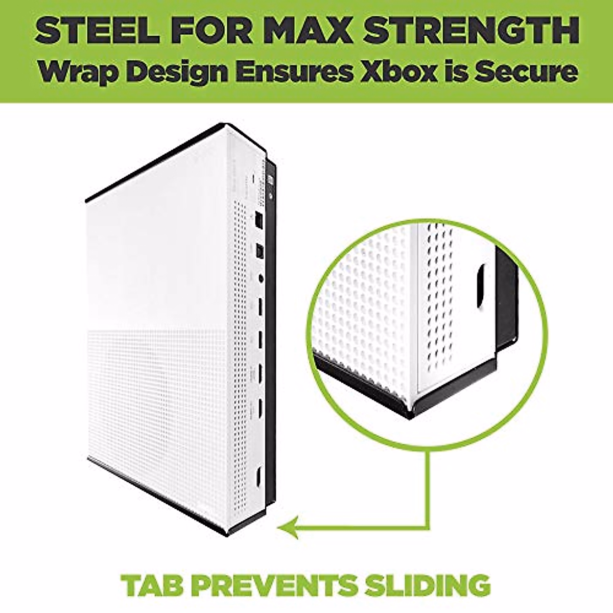 HIDEit Mounts X1S Wall Mount for Xbox One S - Patented in 2019, Made in USA - Steel Mount for Xbox One S to Safely Store Your Xbox One S on Wall Near or Behind TV