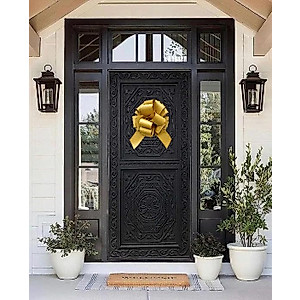 1PC Giant Blue Pull Bow for Gift Wrapping, 14" Glitter Large Bow, (Pack of 1, 14 Inches) Instant Car Bow for Appliances, Bike, Sparkling Big Bow for Birthday Presents Wedding Decoration (Blue)