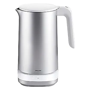 ZWILLING Enfinigy Cool Touch 1.5-Liter Electric Kettle Pro, Cordless Tea Kettle & Hot Water, Silver