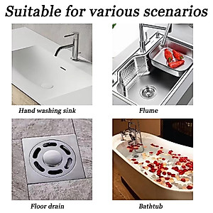 30 Pack Disposable Hair Drain Stickers, 4" X 4" Disposable Shower Drain Cover Hair Catcher, 2024 New Square Shower Drain Mesh Sticker, Bathroom, Laundry, Bathtub, Kitchen, Sink