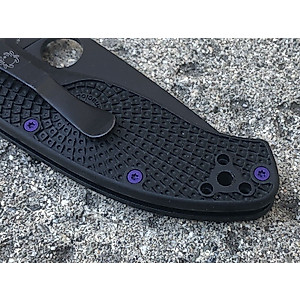 Flat Purple Screws Set For Spyderco Tenacious and Resilience Pocket Knife