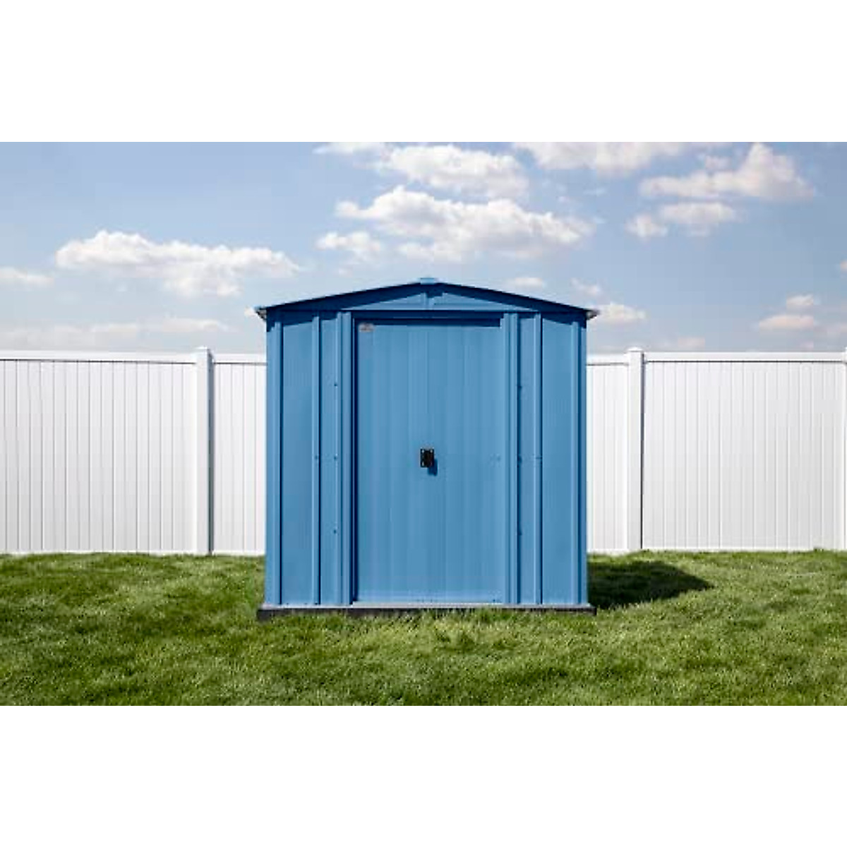 Arrow Classic Steel Storage Shed, 6x7, Blue Grey