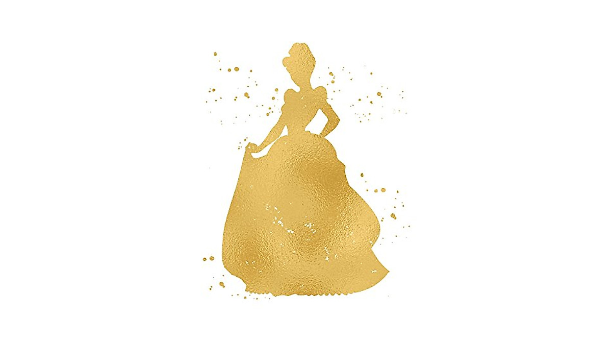 Disney Cinderella Gold Poster Prints - 4 Pack for Nursery & Decor