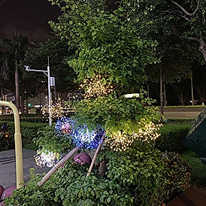 FOOING Firework Lights Led Copper Wire Starburst String Lights 8 Modes Battery Operated Fairy Lights with Remote,Wedding Christmas Decorative Hanging Lights for Party Patio Garden Decoration