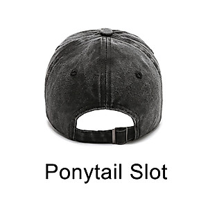 PFFY 2 Packs Vintage Washed Distressed Baseball Cap Dad Golf Hat Black+Blue