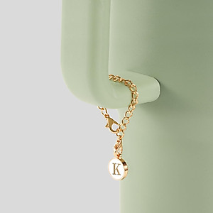 MaxBase Letter Charms Accessories for Stanley Cup, 2Pcs Personalized Initail Name ID Decor Charm for Stanley 30&40 oz Tumbler with Handle (Letter K)