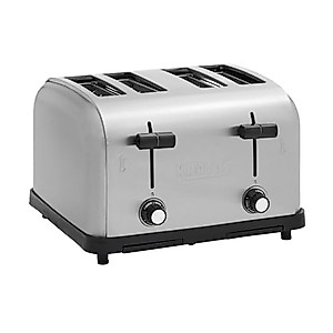 Kratos 29M-011 Four-Slice Commercial Electric Pop-Up Toaster with Wide 1.5" Slots, Stainless Steel Toaster, 120V, 1800 Watts