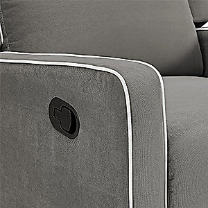 Baby Relax Paisley Rocker Recliner Chair, Pocket Coil Seating, Gray Linen