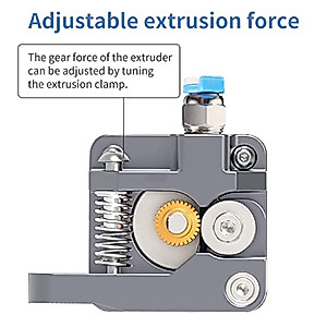 3D Printer Parts Metal Extruder Upgrade Kit for MK8 All Metal Kit for Ender 3/Pro/V2/CR-10/CR-10S Gray Aluminum 1.75mm Filament Extruder…