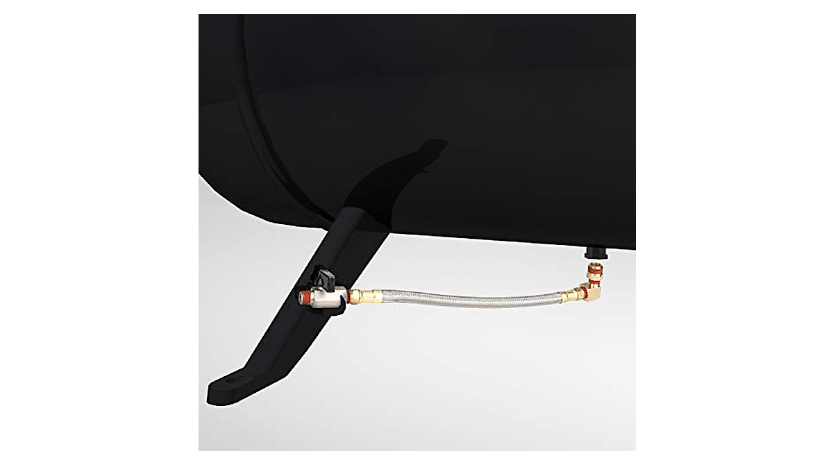 Hromee Extended Tank Drain Kit with 10-Inch Steel Hose for Compressors