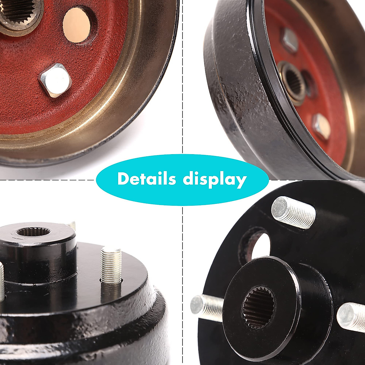 10L0L Golf Cart Brake Drum Hub Assembly for EZGO TXT PDS 1982-up Electric & 1982-1993 2-Cycle Gas, OEM# 19186G1P 19186-G1P