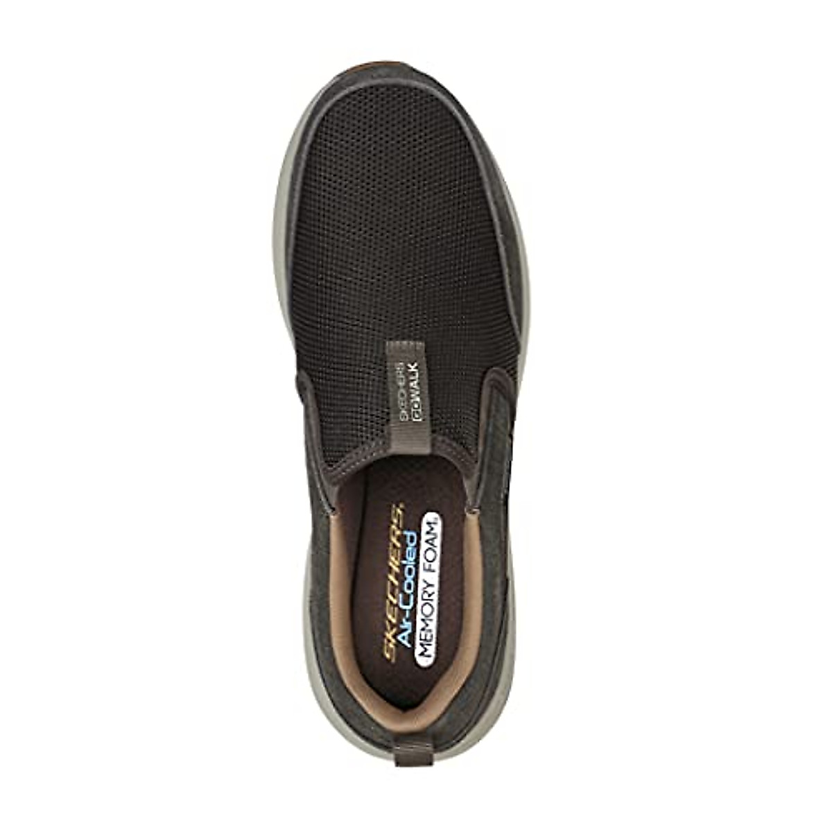 Skechers Men's Go Walk Outdoor-Athletic Slip-On Trail Hiking Shoes with Air Cooled Memory Foam Sneaker, Brown, 10.5 X-Wide