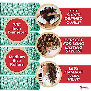 Annie 7/8" Wire Mesh Hair Rollers - 12 Pcs.