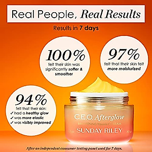 Sunday Riley C.E.O. Afterglow Brightening Vitamin C Cream Face Moisturizer, 1.7 oz.