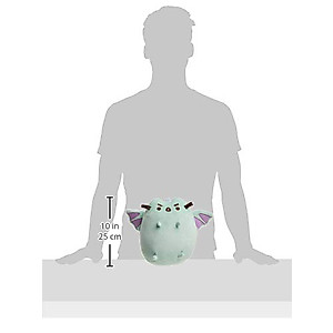 GUND Pusheen The Cat Grumpy Dragonsheen Plush, Dragon Stuffed Animal for Ages 8 and Up, Green/Purple, 9”
