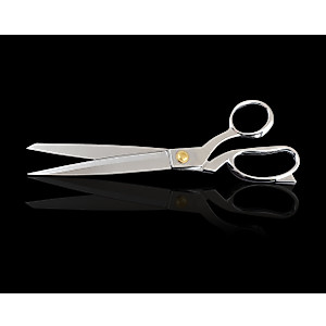 eZthings® Heavy Duty 10.5" Scissors For Cutting Fabric, Leather, and Raw Materials (10.5 Inch Silver)