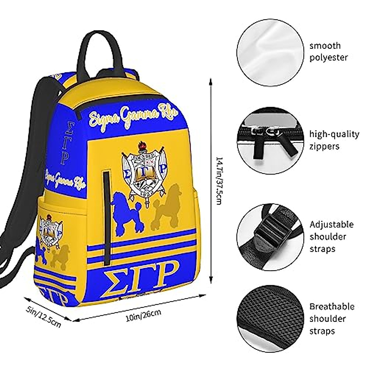 Sigma Gamma Rho Backpack, Lightweight And Versatile Laptop Bag Sister Backpack Gift