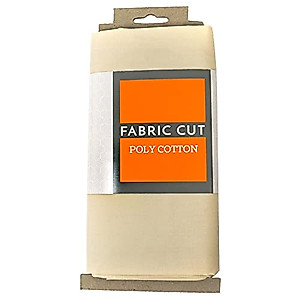 Shason Textile 44" (2 Yards Cut) Poly Cotton Craft Projects Quilting Precut Fabric, Cream