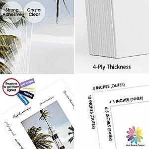 MBC Mat Board Center, Set of 12 8x10 White Picture Mats for 5x7 Photos - Includes Pre-Cut White Picture Mats, Backing Boards and Clear Bags - 1/16" Thick, White Color
