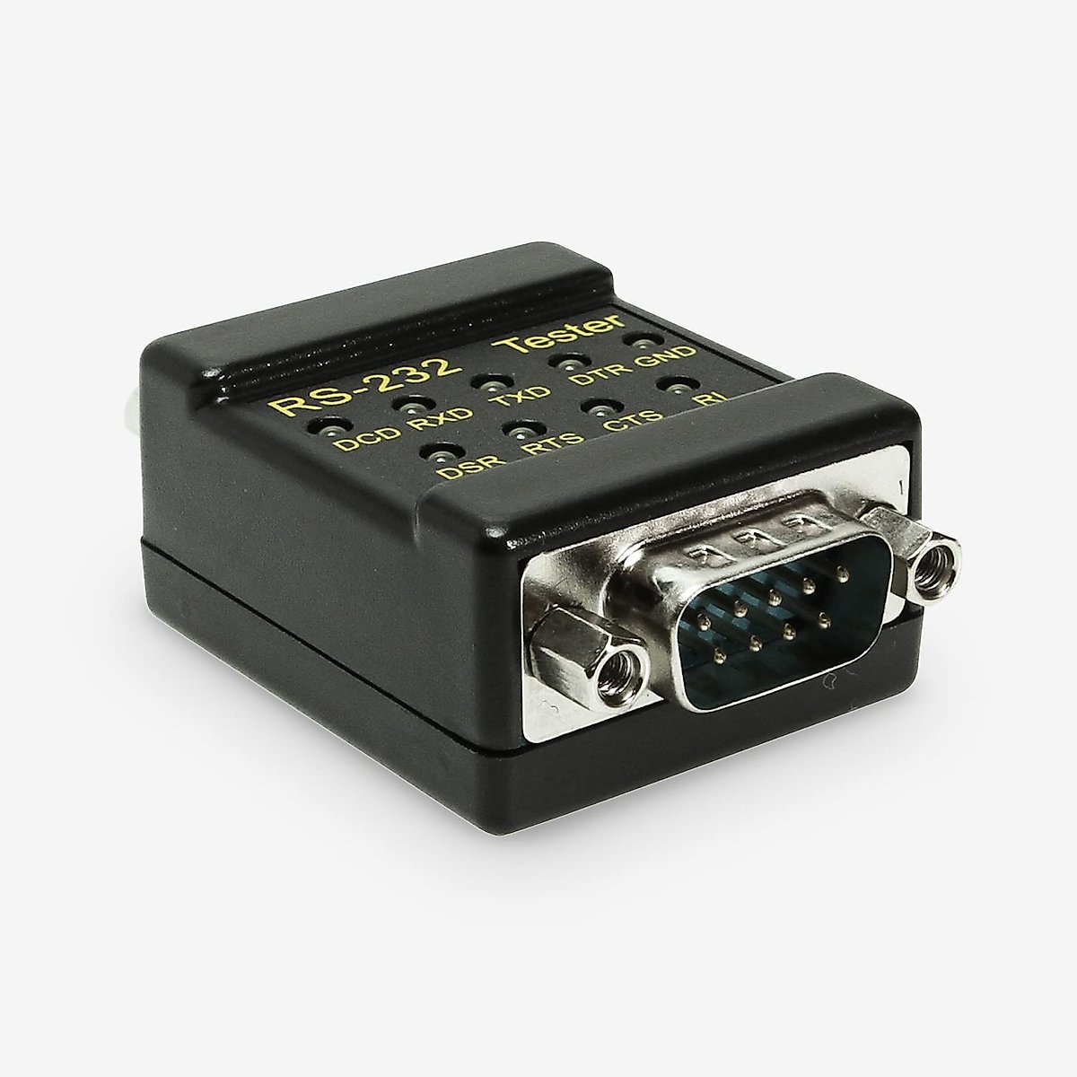 Cablemax RS-232 LED link Tester DB-9 Male to DB-9 Female
