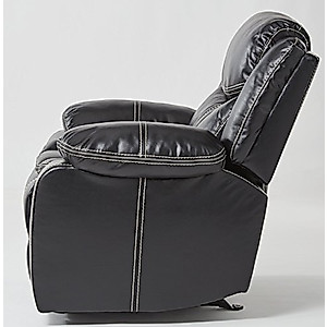 Homelegance 88" Manual Double Reclining Sofa, Black