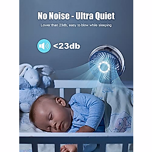 FRIZCOL Clip on Fan with Misting - 6000mAh Portable Fan with Light & Hook - Rechargeable Fan Battery Powered Up to 40 Hours Cooling & 2h Misting for Travel, Office, Desk