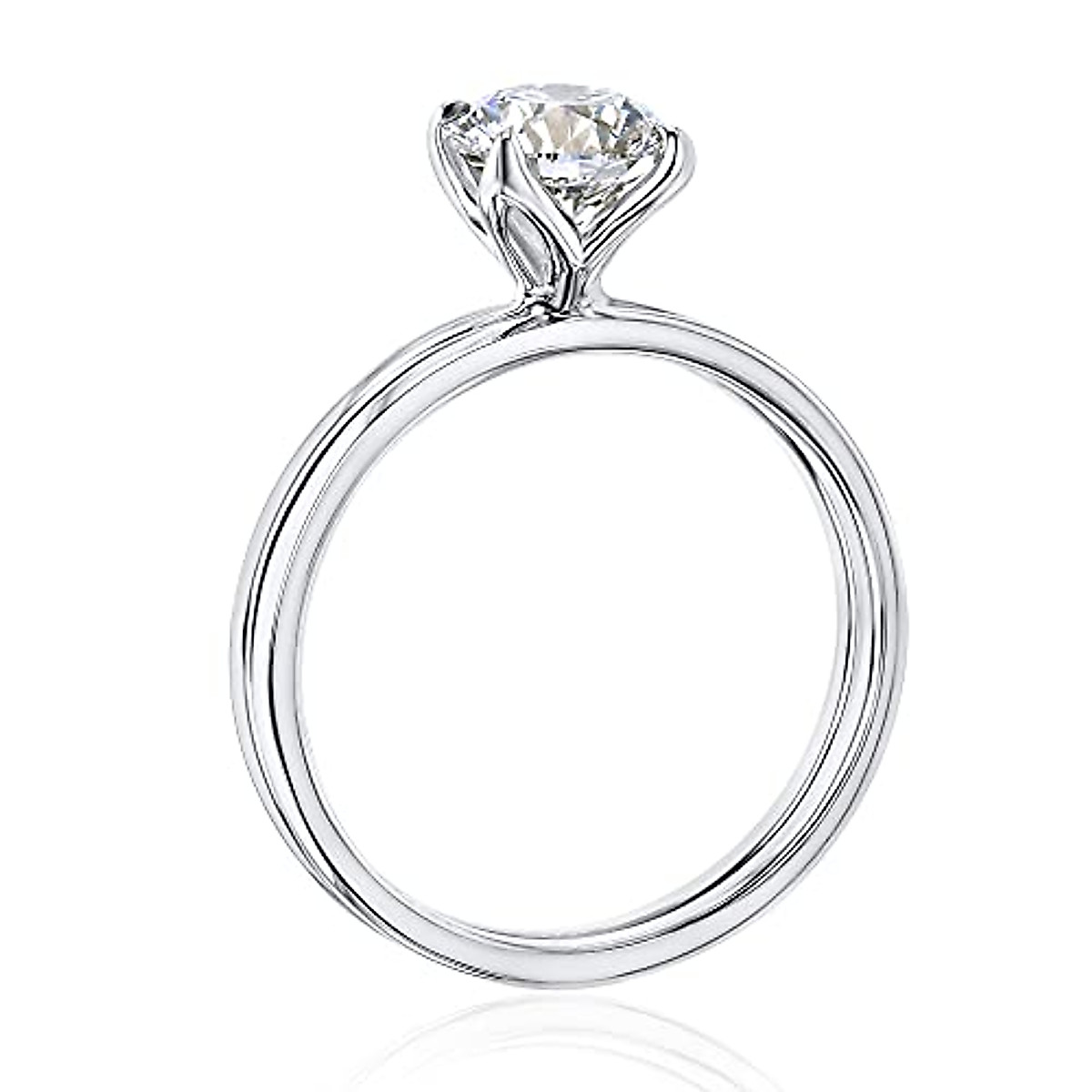 1 Carat IGI Round Floating Tulip Solitaire Bridal Set - 7.0 / yellow-gold / DE