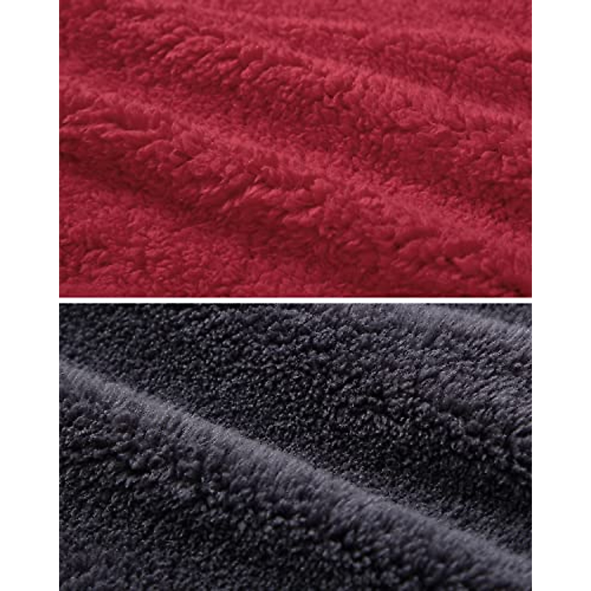 Gemarwel Ultra-Soft Micromink Thick Sherpa Blanket Twin Size for Bed, Reversible Fuzzy Warm Throw Blanket All Season for Men Women Gifts (60X80 Red and Black)