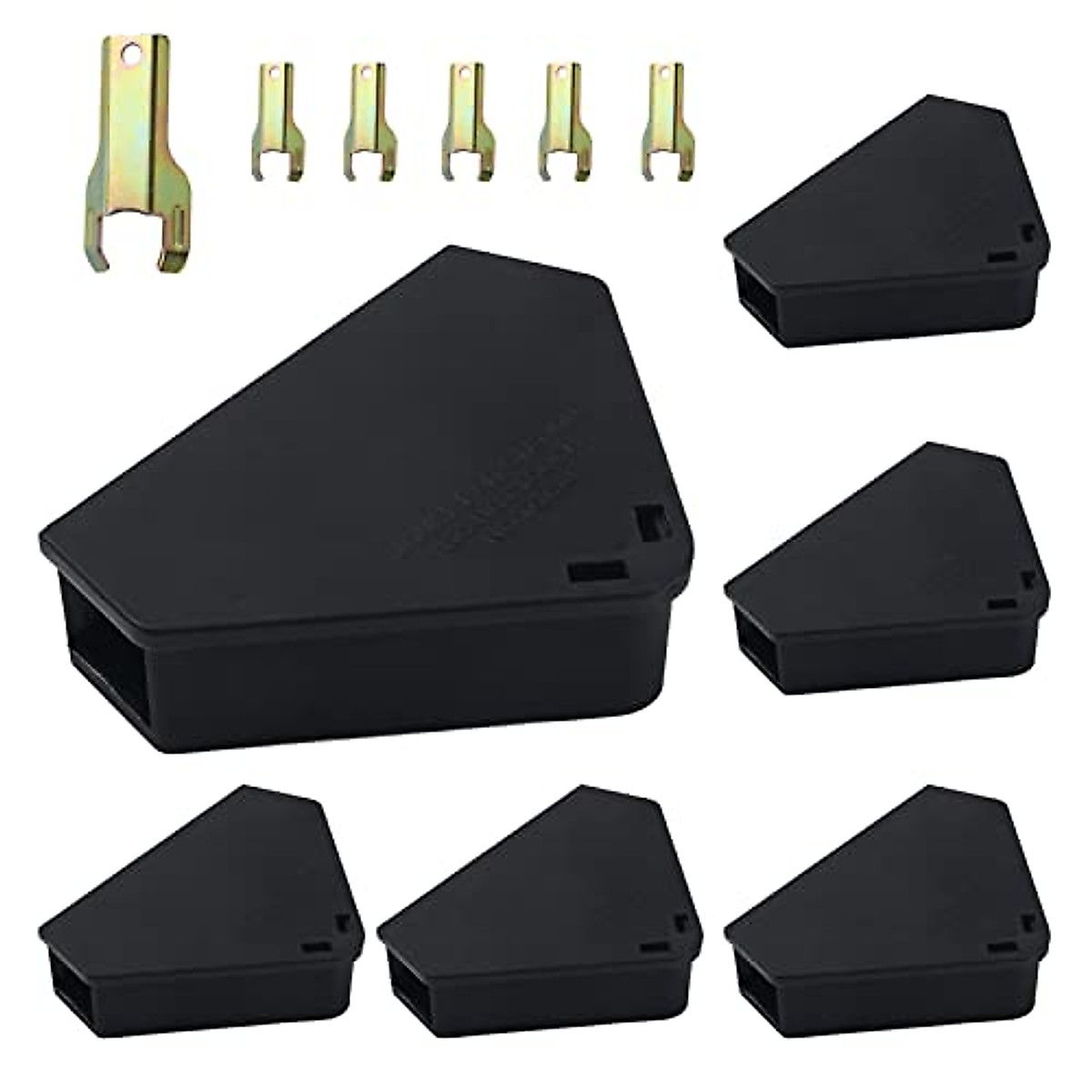 Mouse Station with Keys Black 6 Pack, Key Required Mouse Stations, Mice Stations, Keeps Children and Pets Safe Indoor & Outdoor