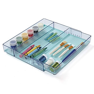 Copco Basics Expandable Drawer Organizer, 13 x 11 x 1.9-Inch, Aqua Sky