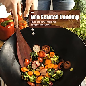 Kitchen Utensils Set,16 Pcs,Wooden Spoons for Cooking, Natural Teak Nonstick Spatula with Spoon Rest, Comfort Grip,Premium Quality House Warm Sweet Gifts